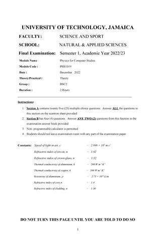 Csec Information technology past paper 2 2020 - C A R I B B E A N E X A ...