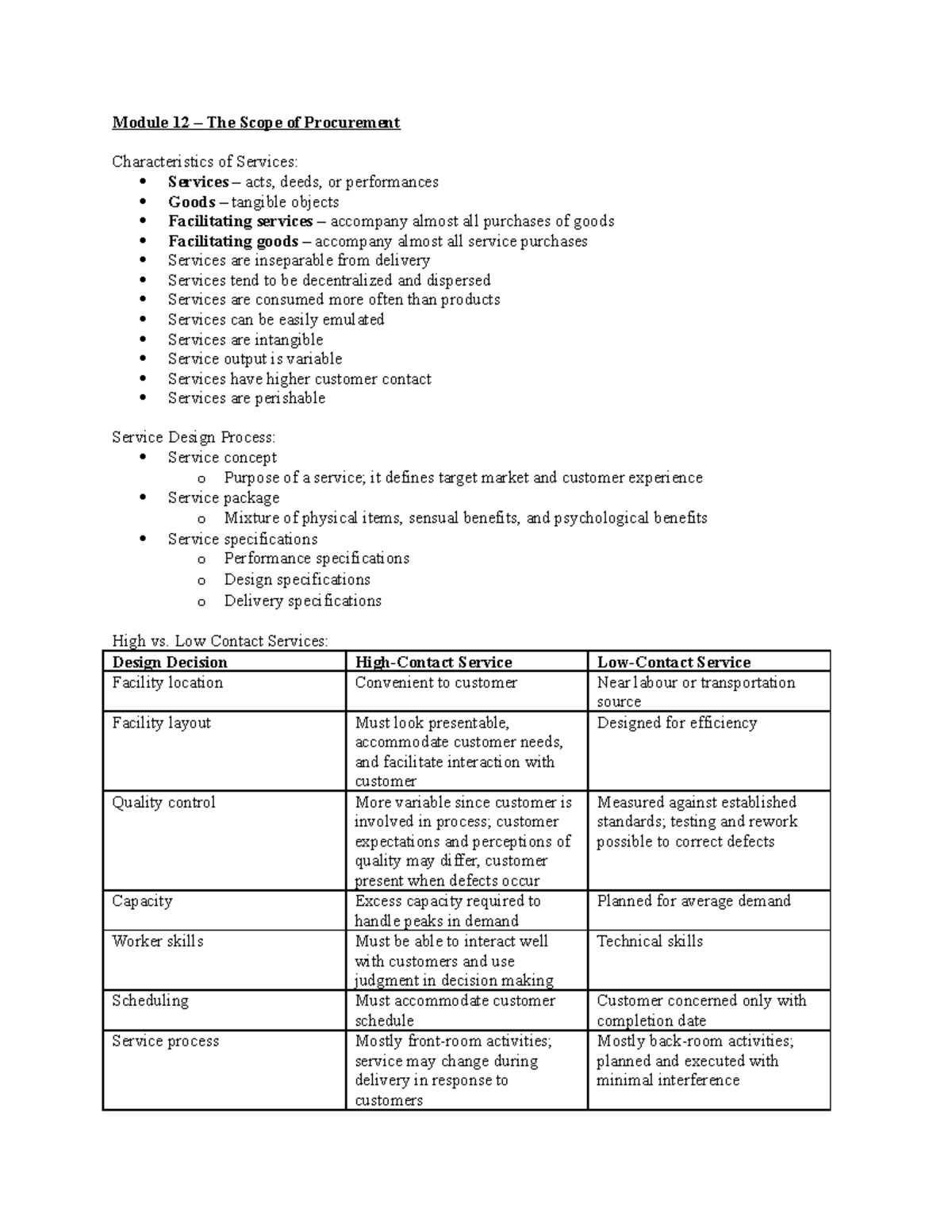 Module 12 - The Scope of Procurement - Module 12 – The Scope of ...