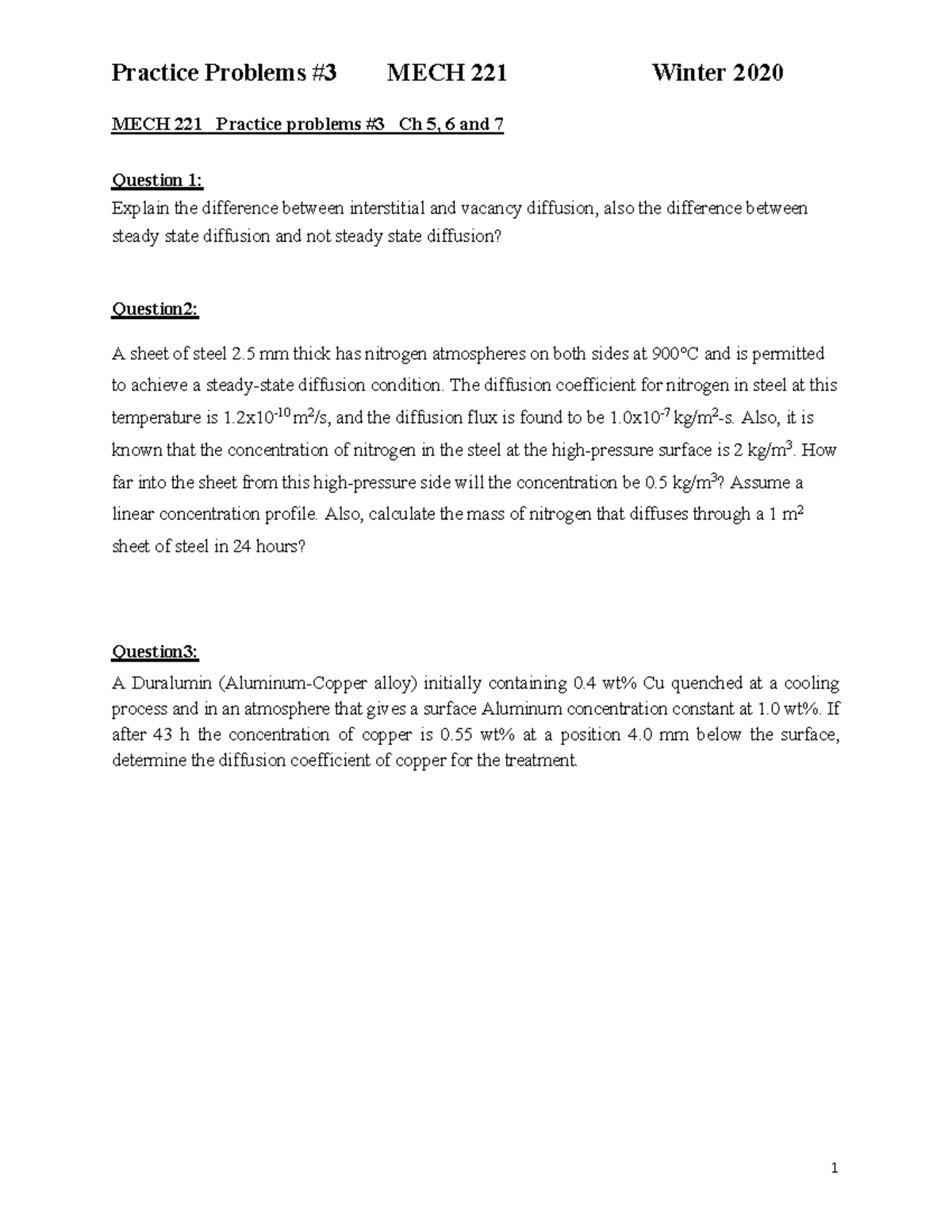 Practice Problems 3 Warning Tt Undefined Function 32 Mech 221 Practice Problems 3 Ch 5 6