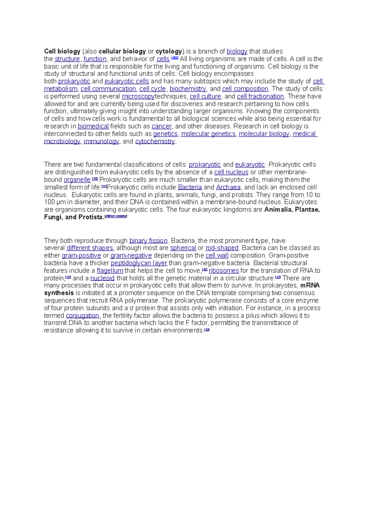 2. Cell Biology - Cell biology (also cellular biology or cytology) is a ...