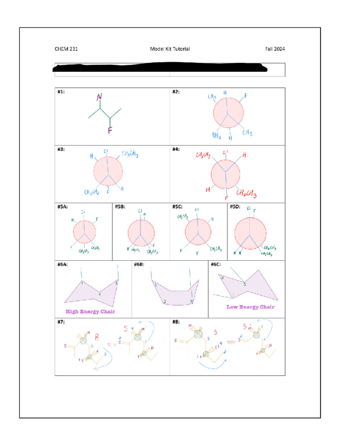 IMG 0600 - Answer key for the Model Kit assignment - CHEM 231 Model Kit ...