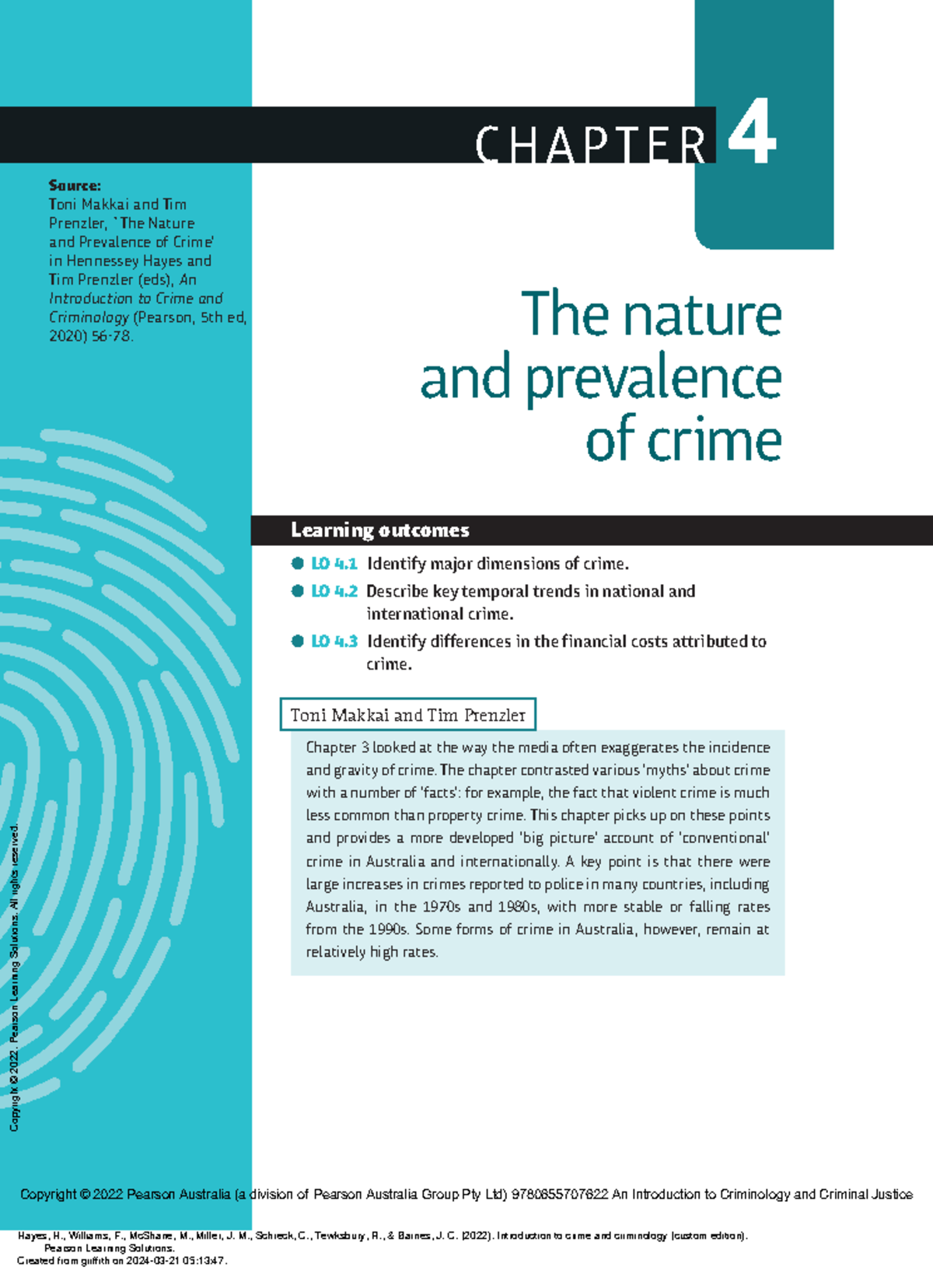 Introduction to Crime and Criminology (Custom Edit... - (PART 1 ...