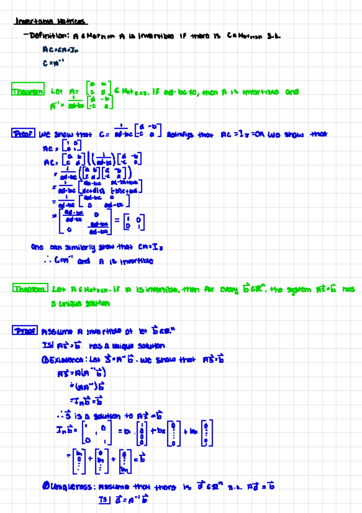 Introduction To Linear Algebra Invertible Matrices Invertable Matrices Definitionaematnan