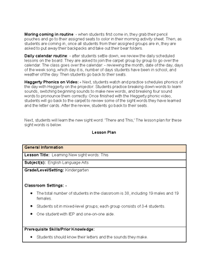 Observation #1 Lesson Plan - Direct Instruction Lesson Plan Template ...