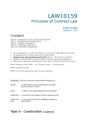 Exclusion clauses - In other words, contract terms which seek to limit ...