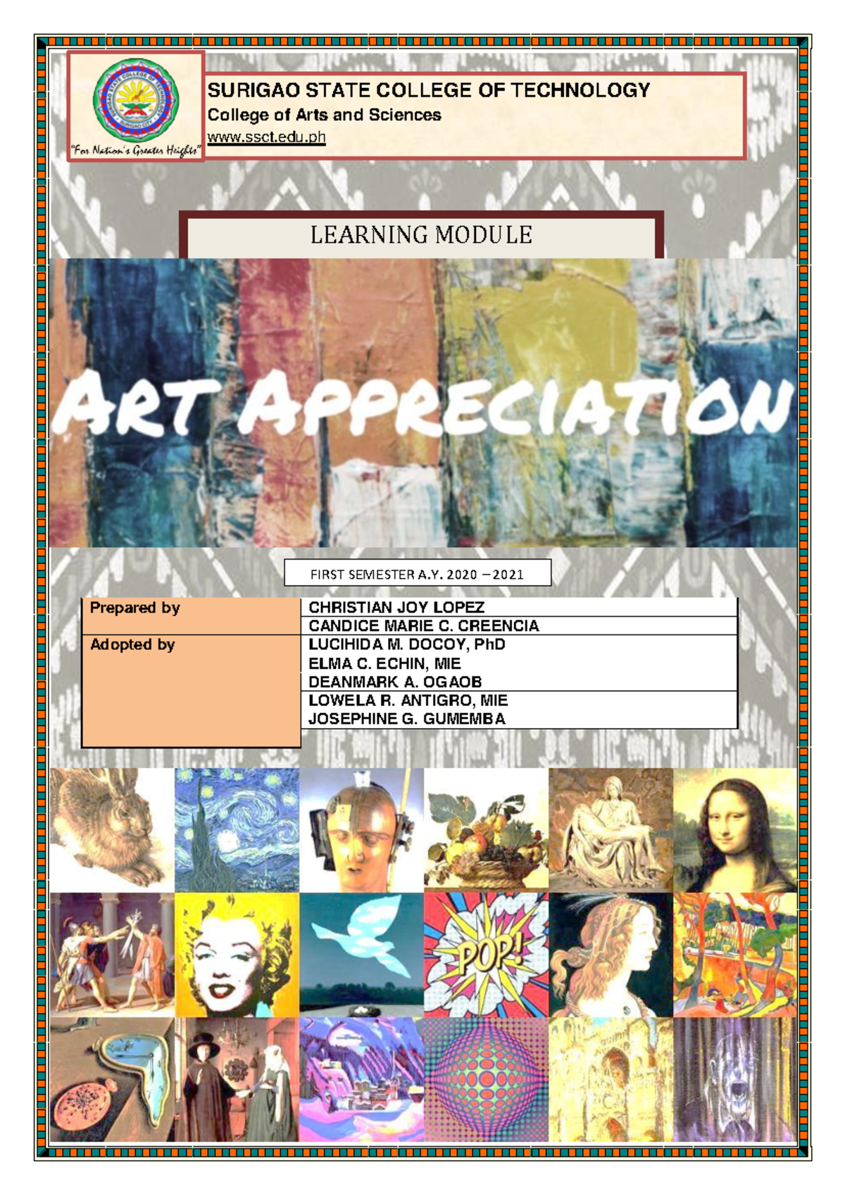 ART Appreciation Module 1 4 - LEARNING MODULE Christian Joy Lopez ...