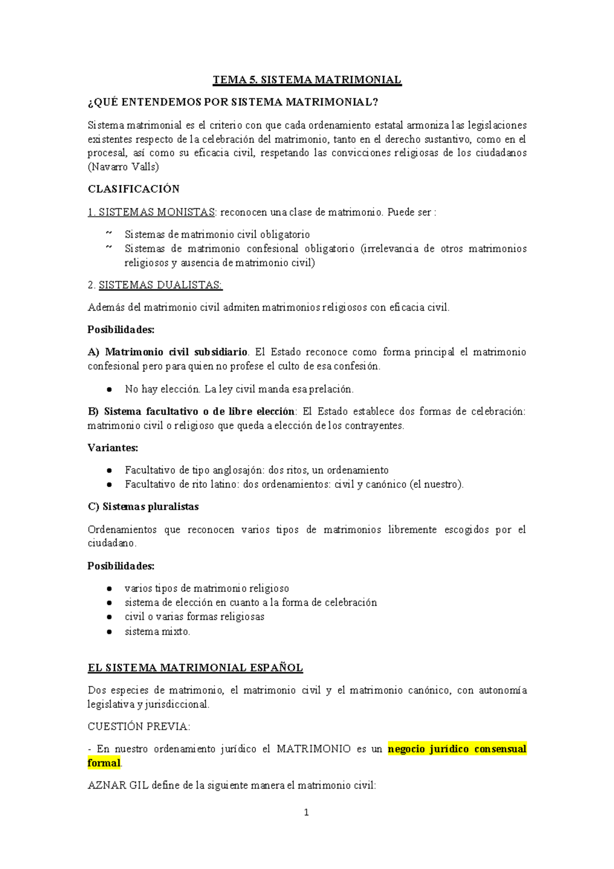 TEMA 5 Sistema Matrimonial - TEMA 5. SISTEMA MATRIMONIAL ¿QUÉ ...