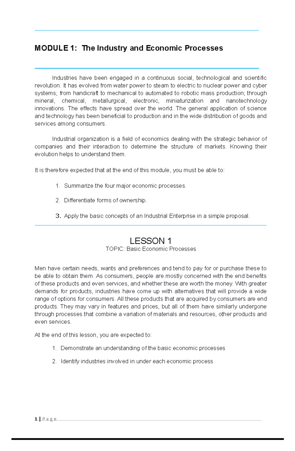 Inbound 84715095781722826 - MODULE 1: The Industry and Economic ...