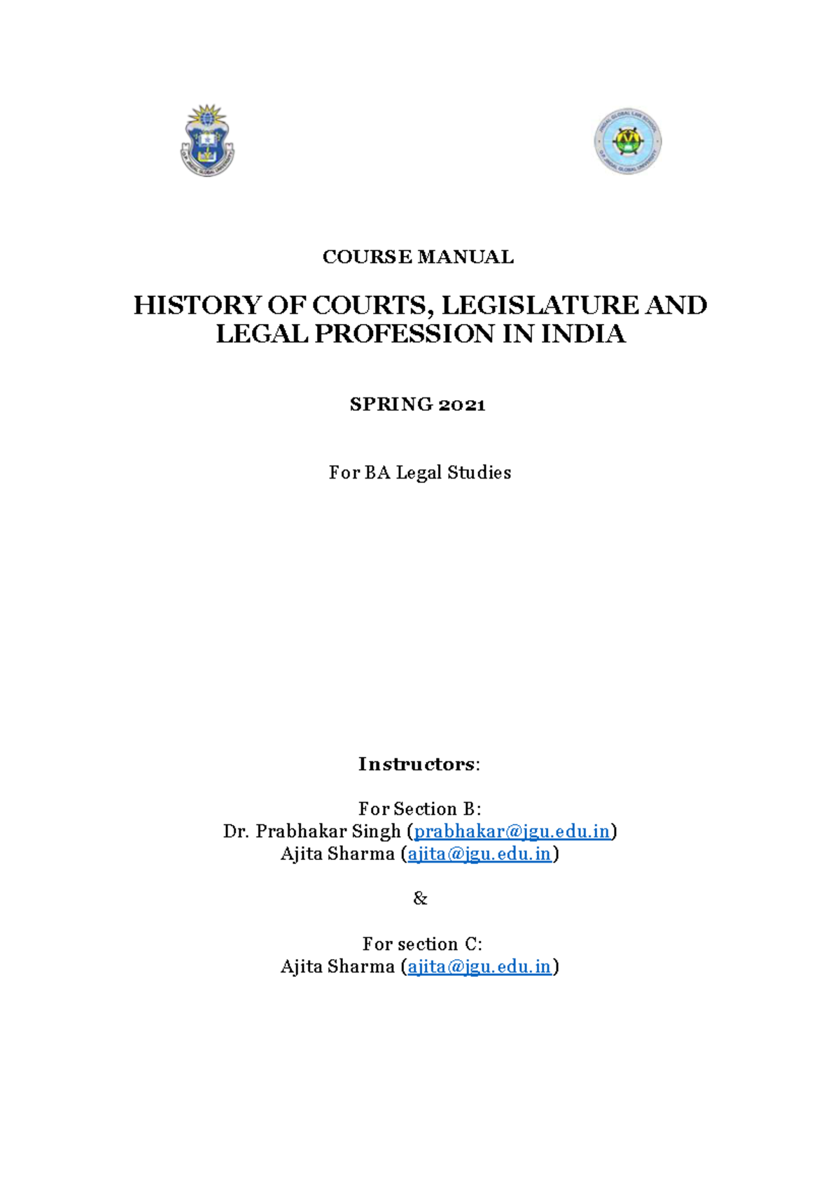 1. Course Manual (in PDF) - COURSE MANUAL HISTORY OF COURTS ...