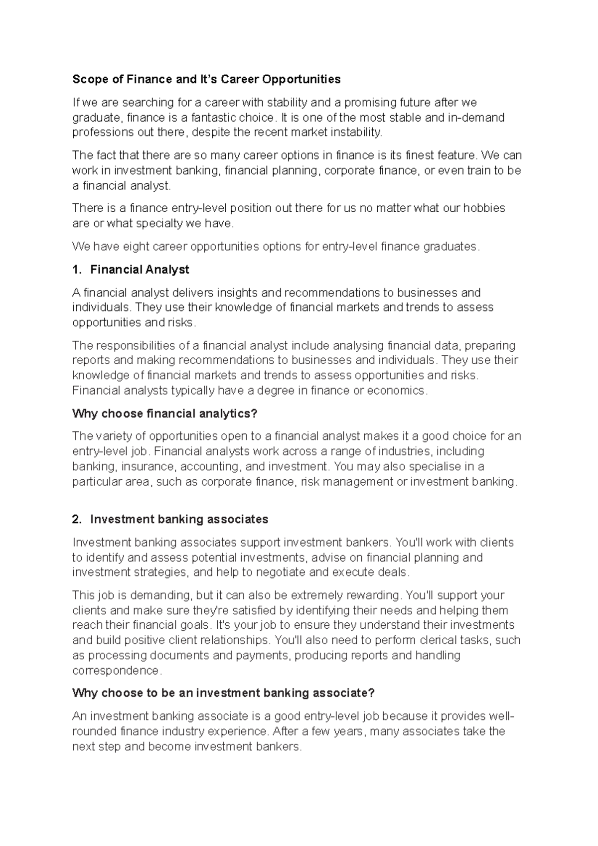 Scope of Finance and It - It is one of the most stable and in-demand ...