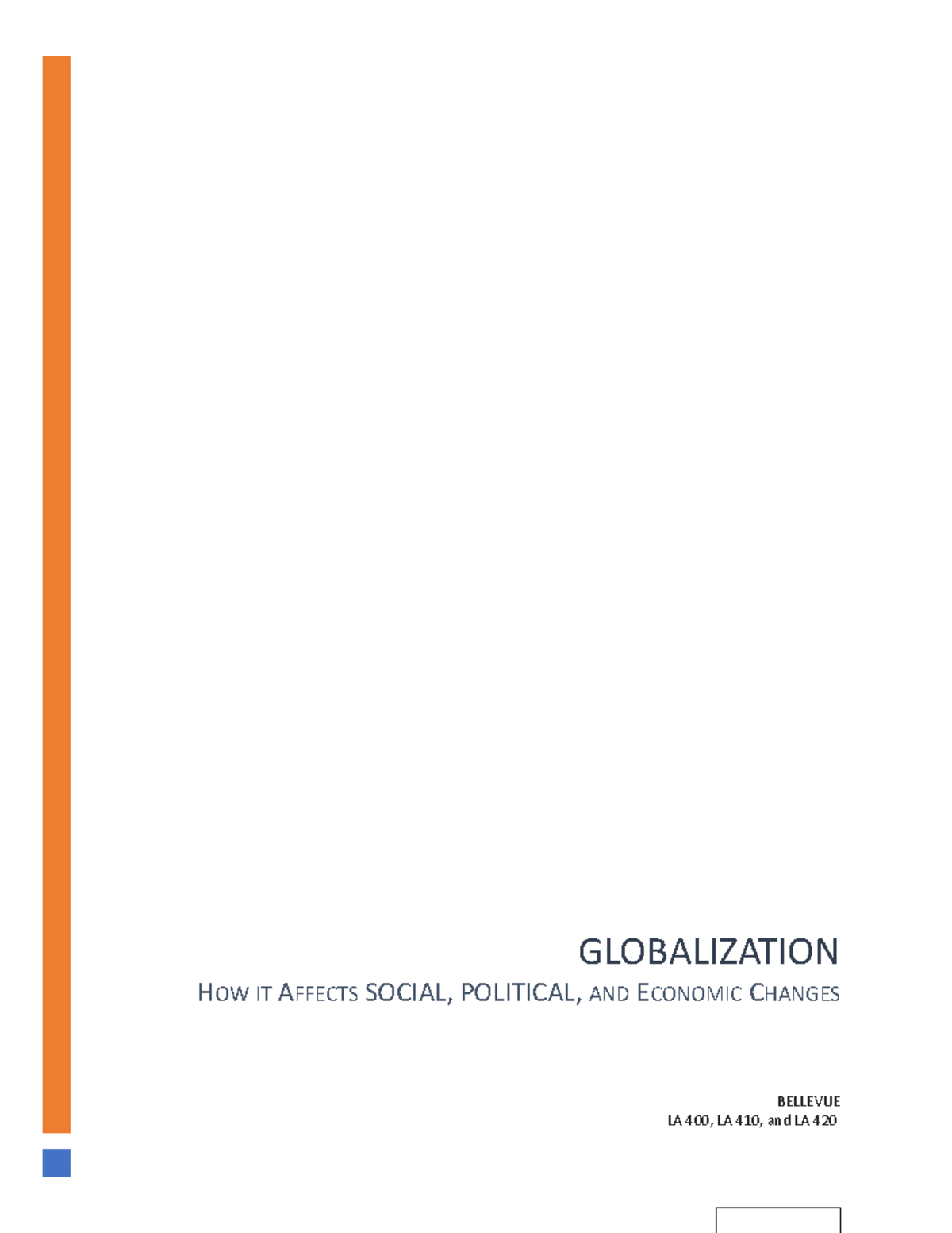 400W9A1 - GLOBALIZATION How it Affects SOCIAL, POLITICAL, and Economic ...