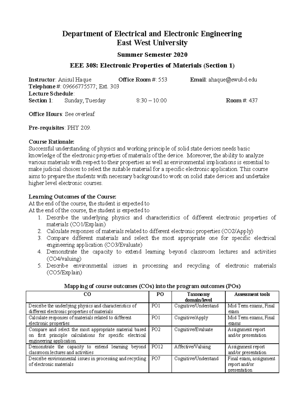 Lec P EEE308 1 Su2020 - Department of Electrical and Electronic ...