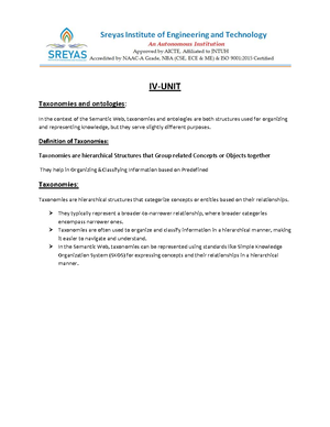 Semantic Web - JNTU - Studocu