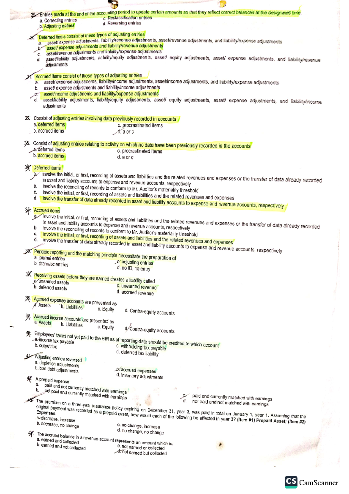 Accounting Process Part II - Accountancy - CamScanner CamScanner - Studocu