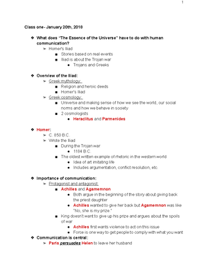 Exam 1 COMM 1014 - Exam 1 Notes for intro to communications - Study ...