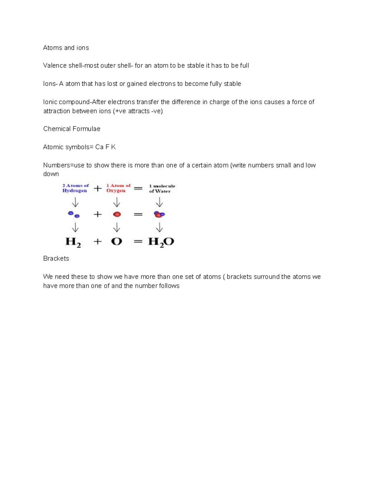 Acids and Bases-sheet - Atoms and ions Valence shell-most outer shell ...