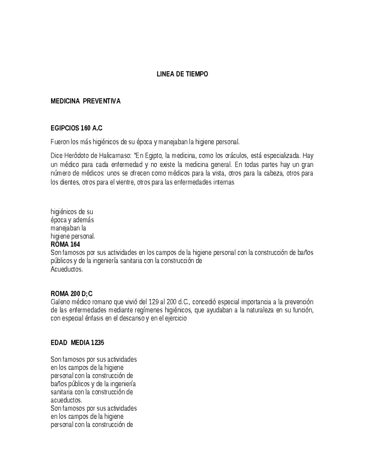 Linea medicina preventiva - LINEA DE TIEMPO MEDICINA PREVENTIVA ...