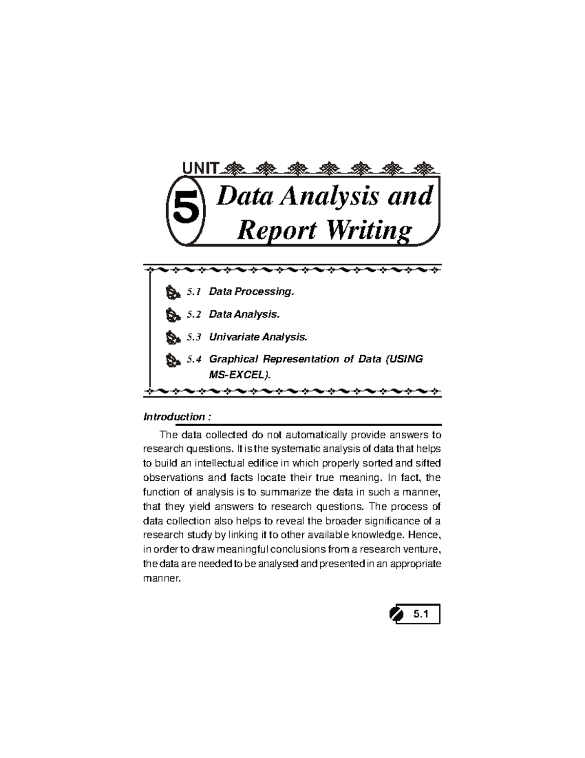 BRM Ch. 5 - Coursework - UNIT 5 Data Processing. 5 Data Analysis. 5 Univariate Analysis. 5 ...