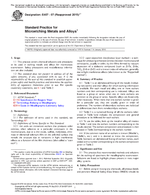 ASTM E3-11(2017 ) Standard Guide for Preparation of Metallographic Specimens - Designation: E3 − ...