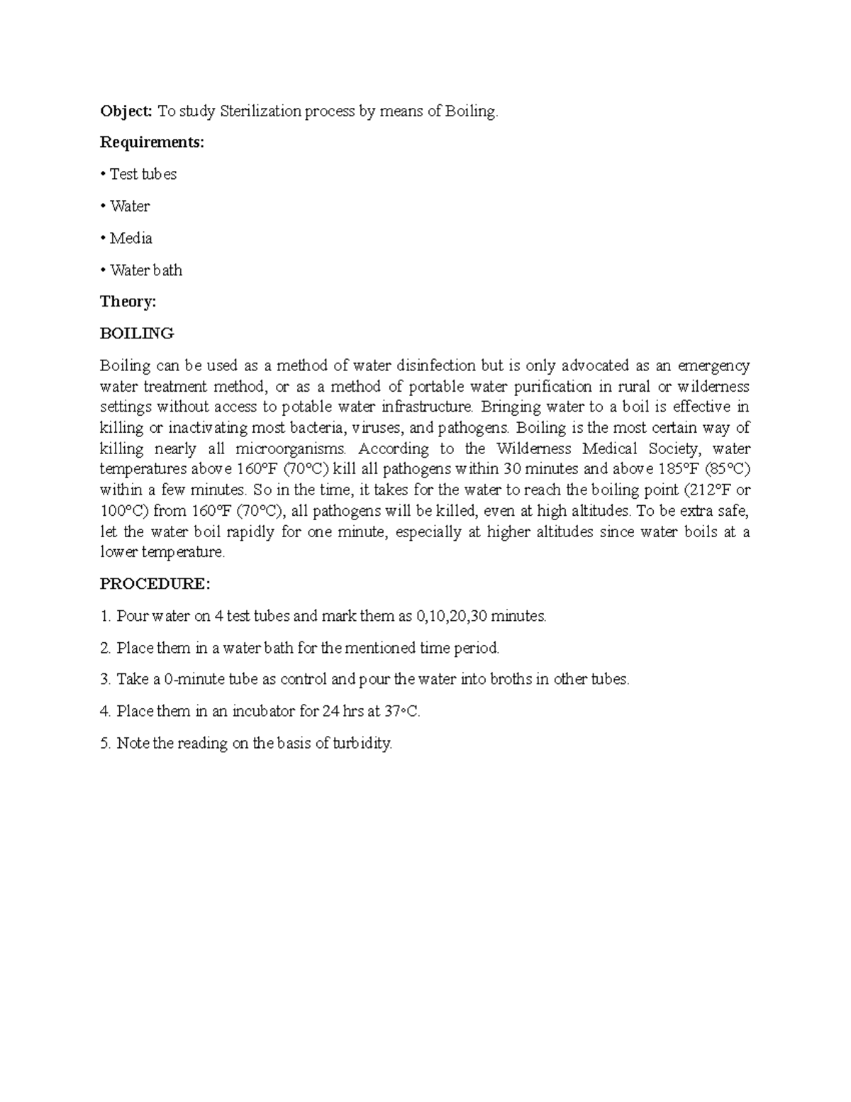 Boiling LAB - Learn - Object: To study Sterilization process by means ...
