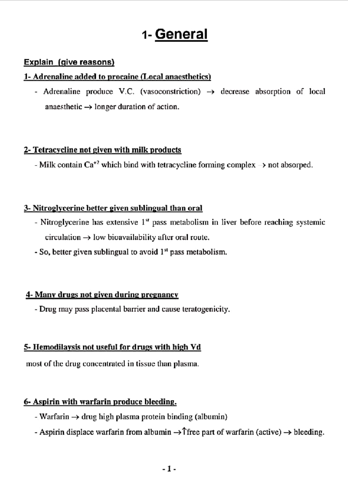 General Pharma (IMP. Questions) - Pharmacology - Studocu