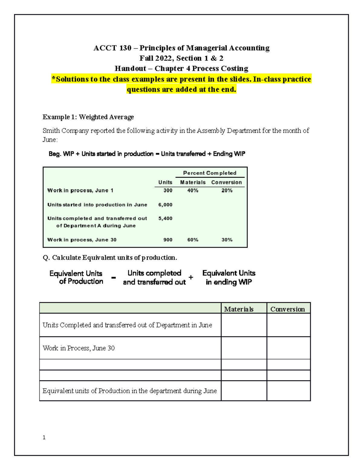 Handout 4 - CH4 - vvfvf - ACCT 130 – Principles of Managerial ...