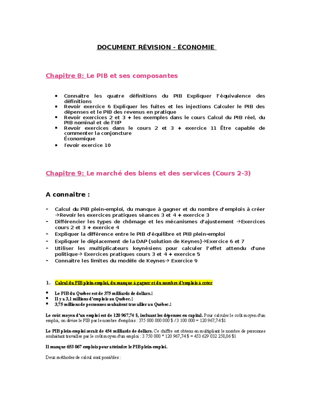 Document RÉ Vision - préparations exam intra - DOCUMENT RÉVISION ...