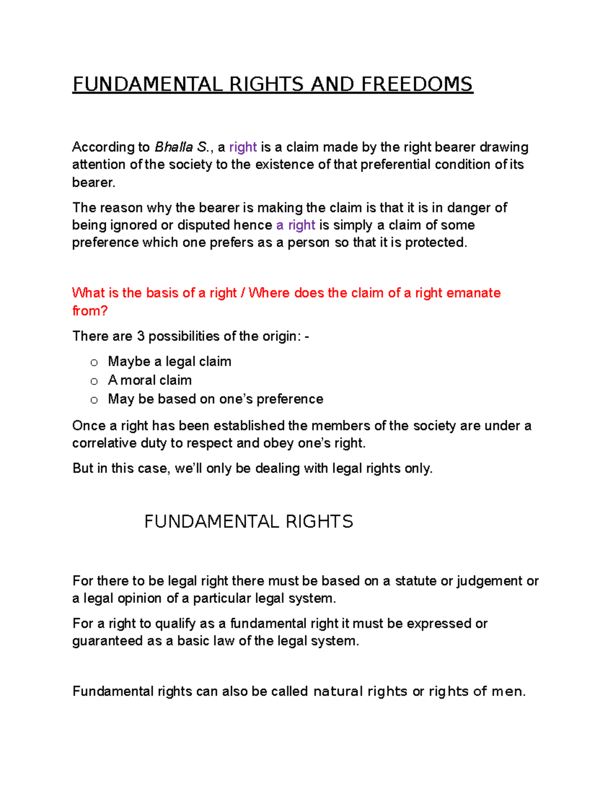 Fundamental Rights and Freedoms - FUNDAMENTAL RIGHTS AND FREEDOMS ...