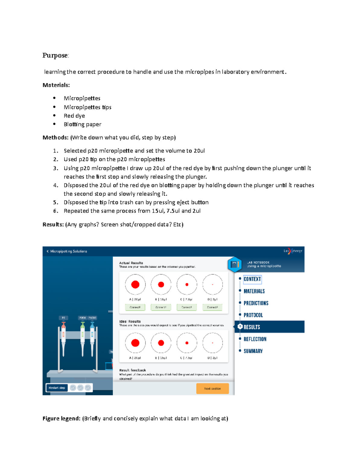 Section 1, 3, 4 biol 302 lab - Purpose : learning the correct procedure ...