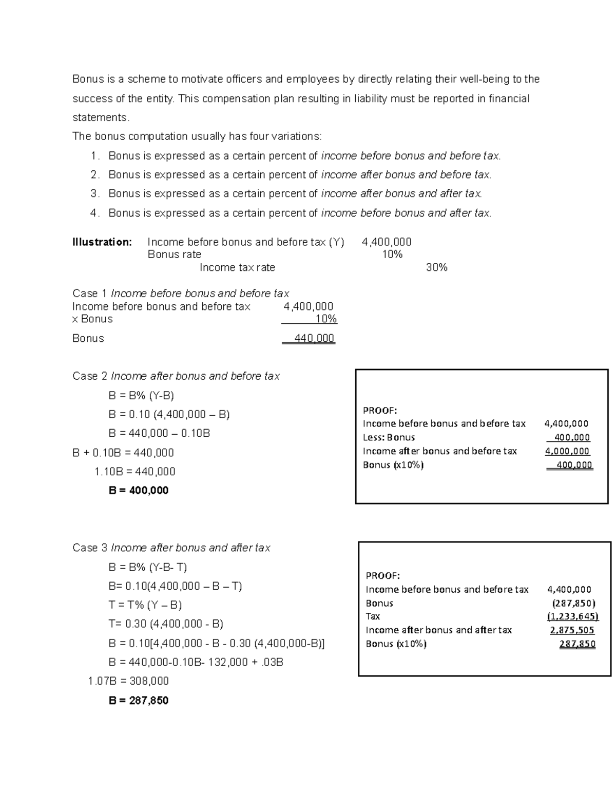 Accounting-Bonus Concepts - Bonus is a scheme to motivate officers and ...