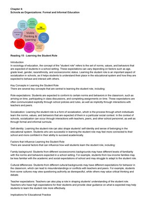 SOC421 Chapter 1 - Class notes - SOC 421 - Education and Society ...
