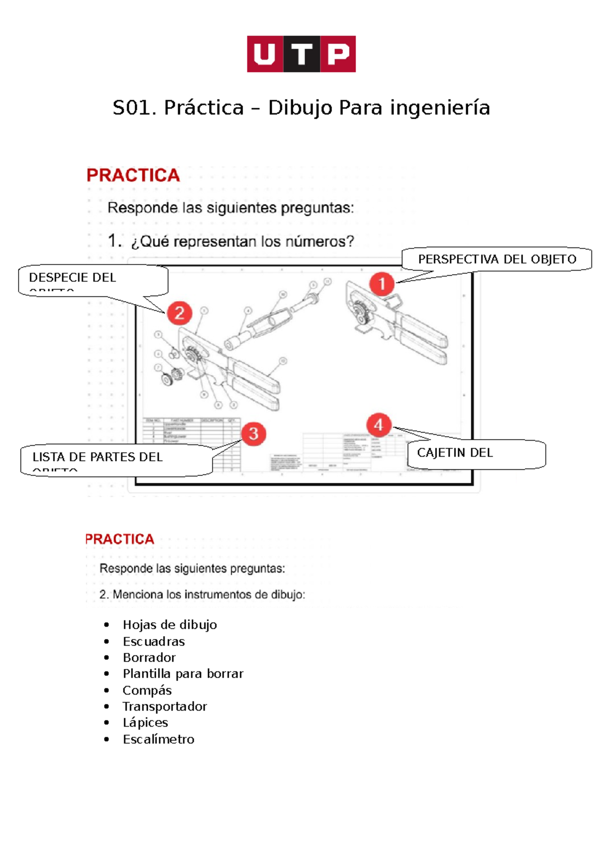 Dibujo para ingeniería - Dibujo para Ingenieria - S01. Práctica ...