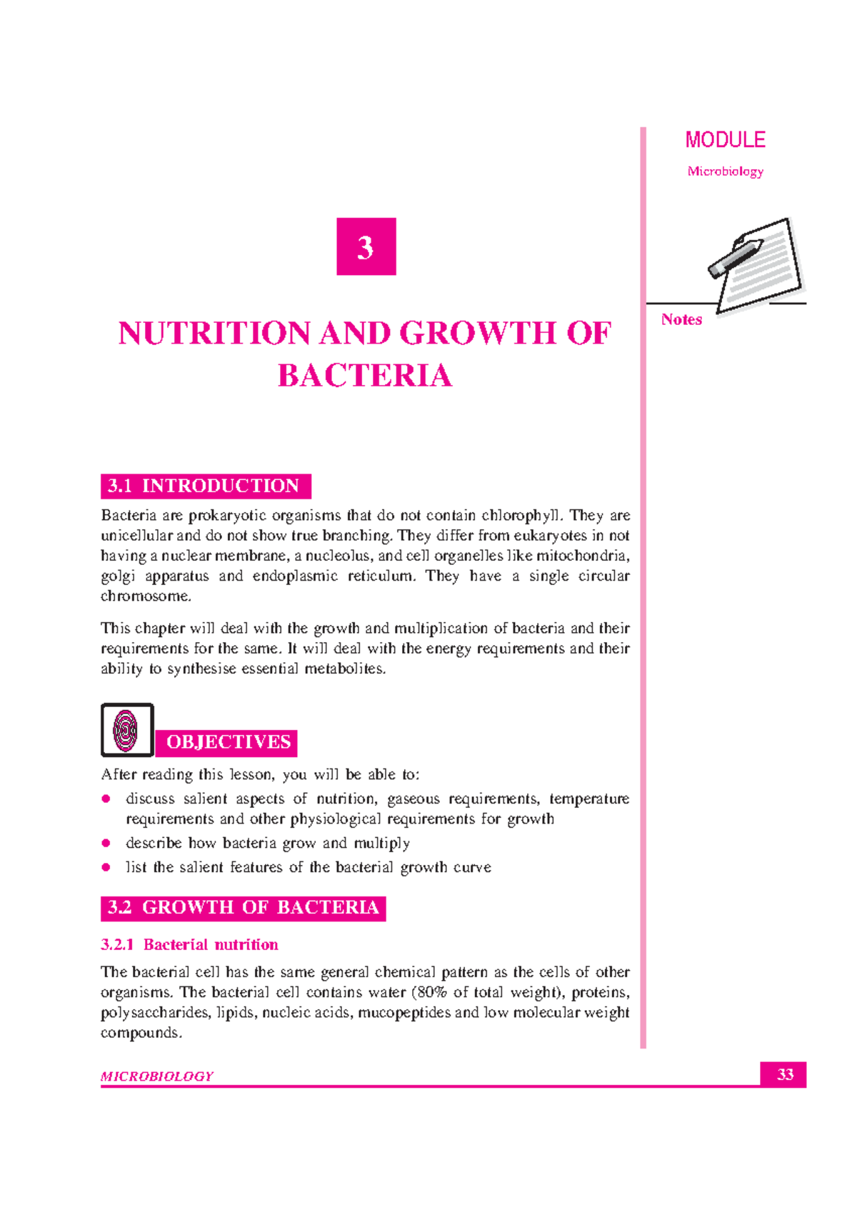 Lesson-03 - enviromnental micro - 33 Nutrition and Growth of Bacteria ...