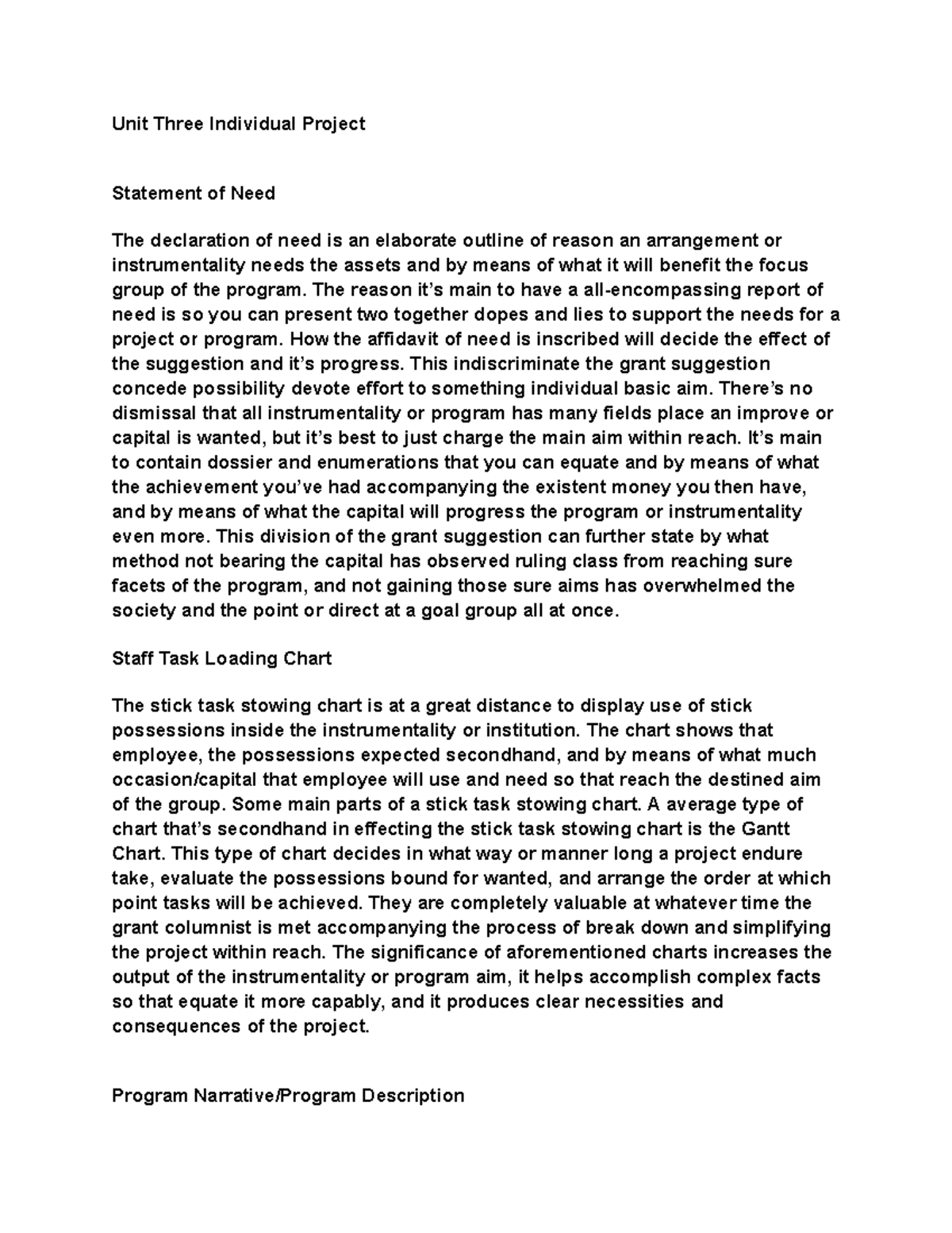 PBAD301 2 - Unit 2 Project for PBAD-301; Grant Writing Basics - Unit ...