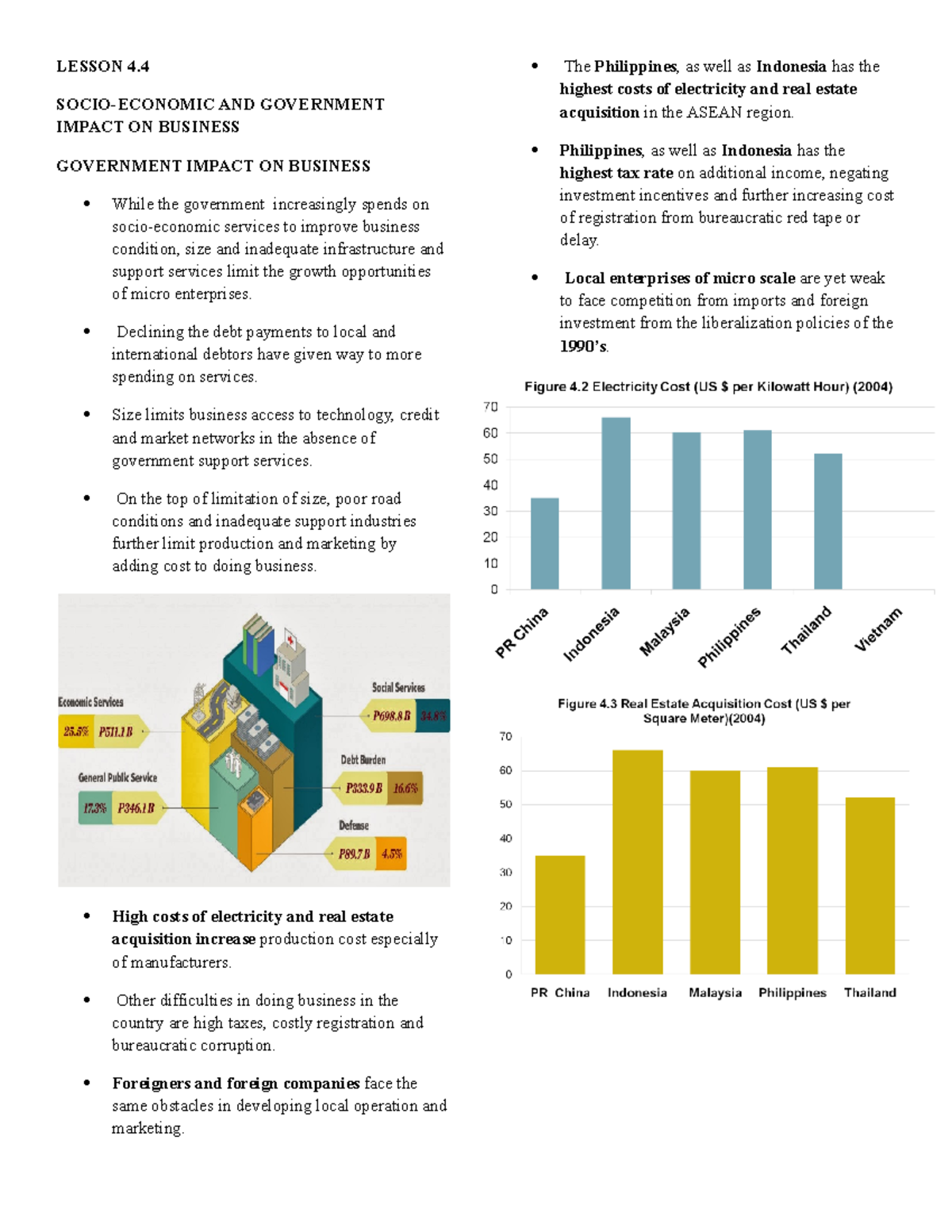 APP-ECO- Handouts - LESSON 4. SOCIO-ECONOMIC AND GOVERNMENT IMPACT ON ...