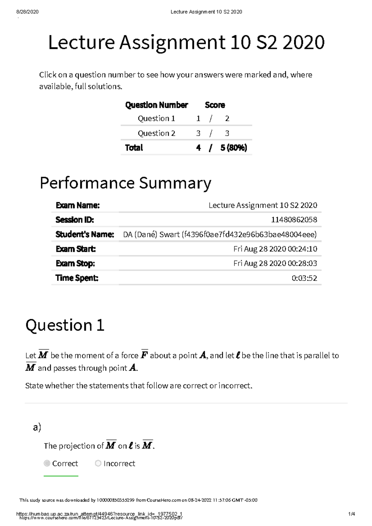 Lecture Assignment 10 S2 2020 - numbas.up.ac/run_attempt/44946?resource ...