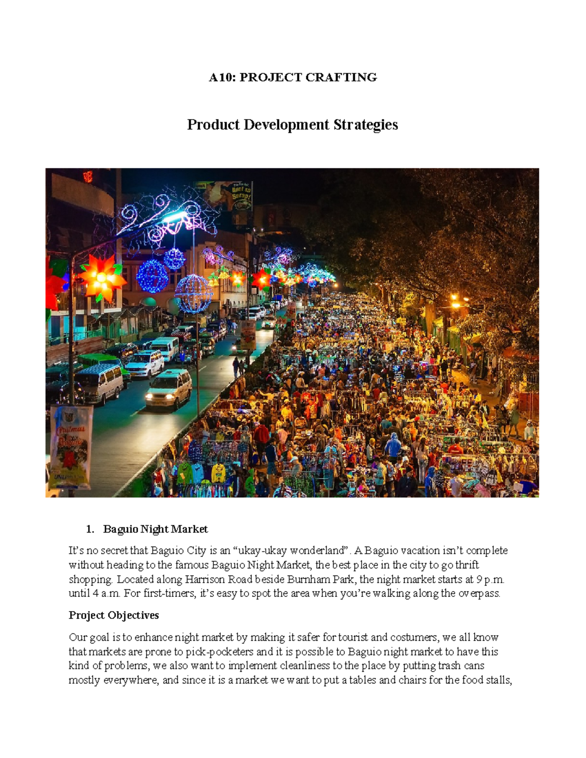 A10 Proect Crafting - this is for hospitality management program - A10 ...