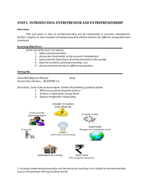UNIT IV Entrep Behavior - UNIT IV: ROLES AND RESPONSIBILITIES OF THE ...