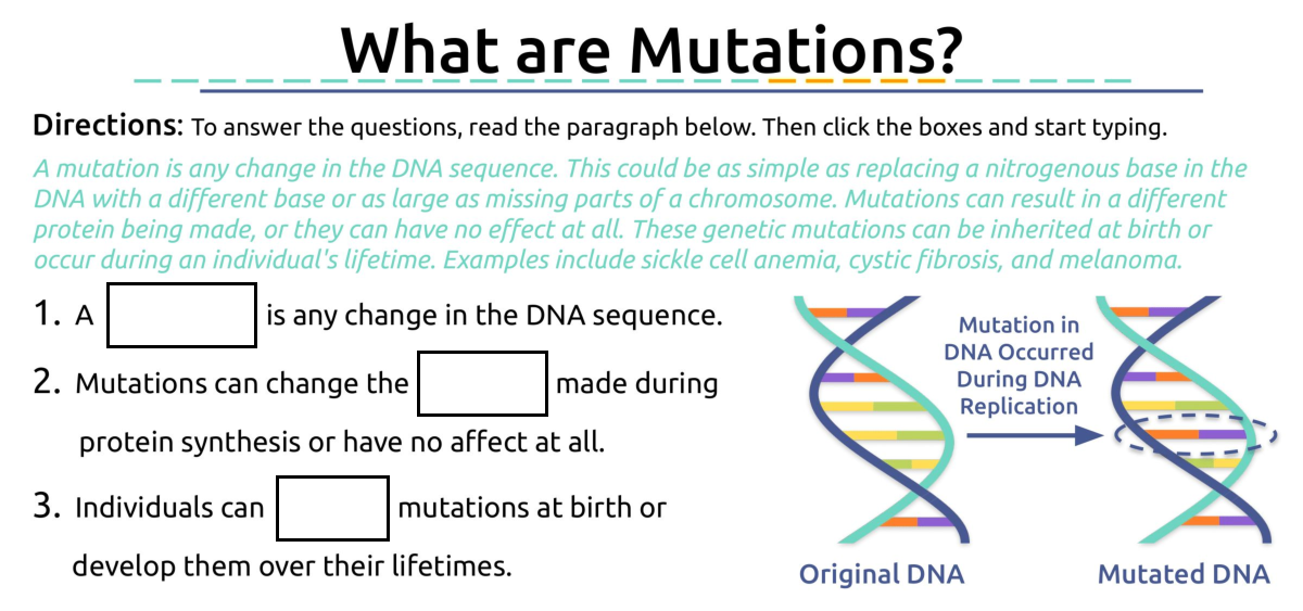 Hamiltons Mastering Mutations - A Mutation Virtual Activity - codon ...