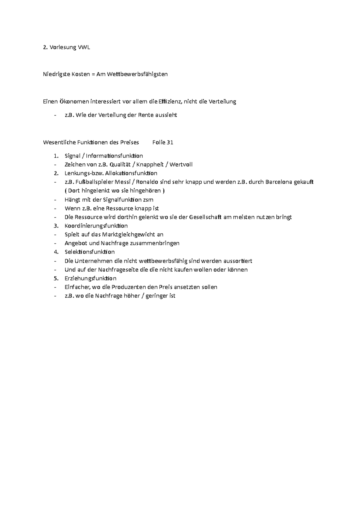 Preise und Elastizitäten / Markteingriffe - Vorlesung VWL Niedrigste ...
