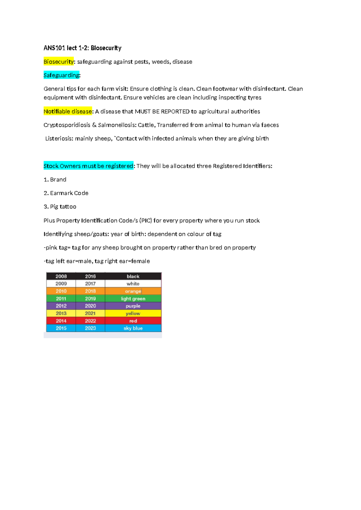 Lect 1 2 biosecurity - ANS101 lect 1-2: Biosecurity Biosecurity ...