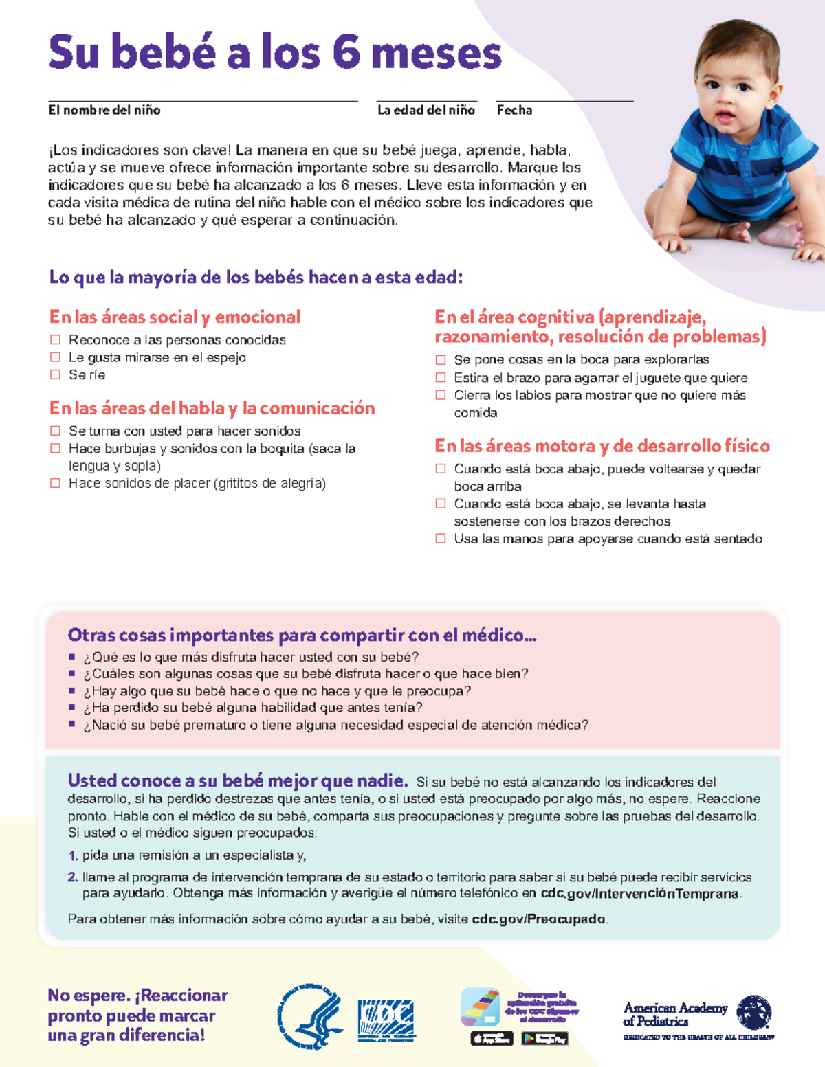 Su beb a los 6 meses - evaluación lectora - Otras cosas importantes ...