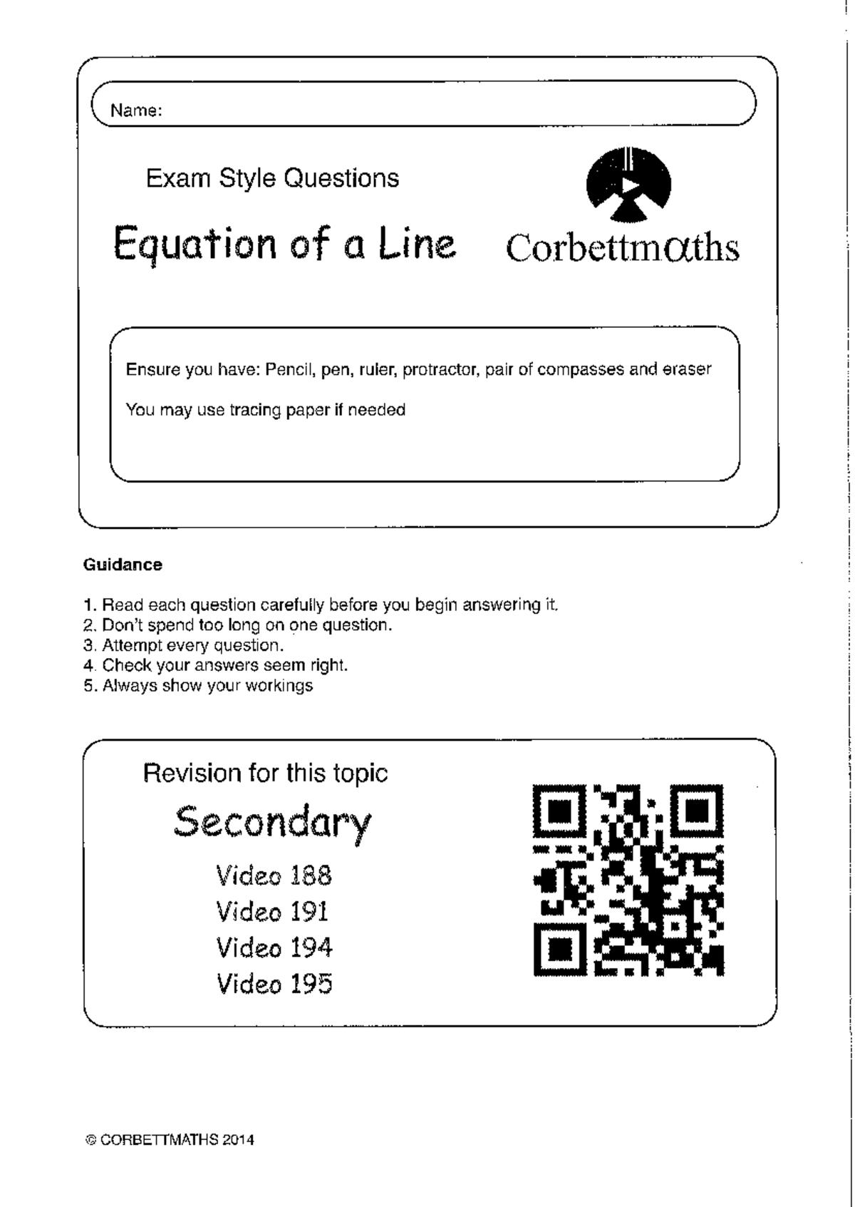 Equation of a line as - maths hw - 10. The equations of four lines are ...