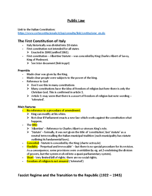 Lecture 5 Introduction to Italian Law - Lecture 5 The sources of law ...