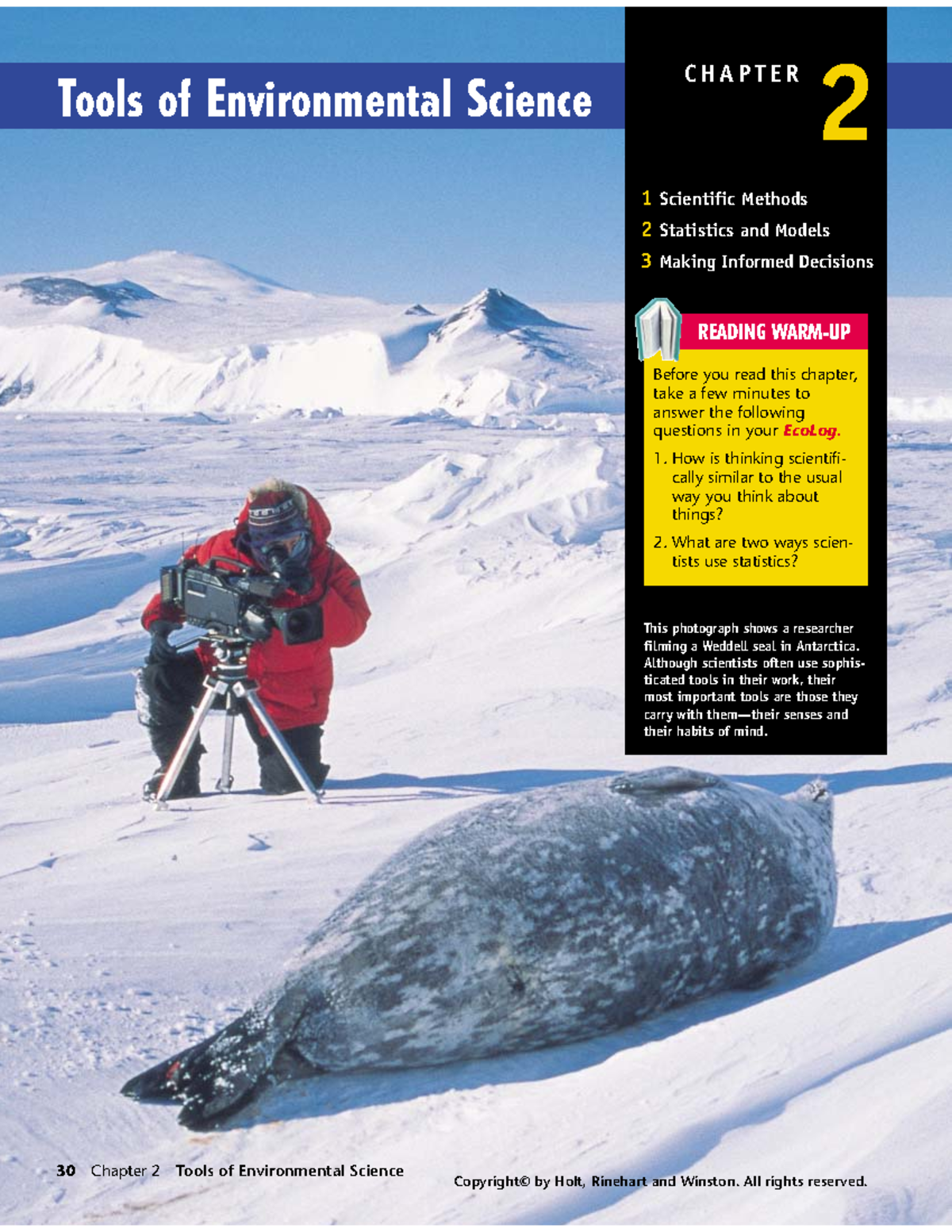 2-1 - gdgd - Tools of Environmental Science 30 Chapter 2 Tools of ...