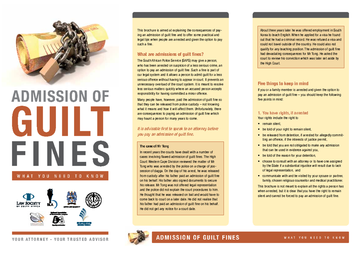 LSSA-AOGF - W H A T Y O U N E E D T O K N O W ADMISSION OF GUILT F I N ...