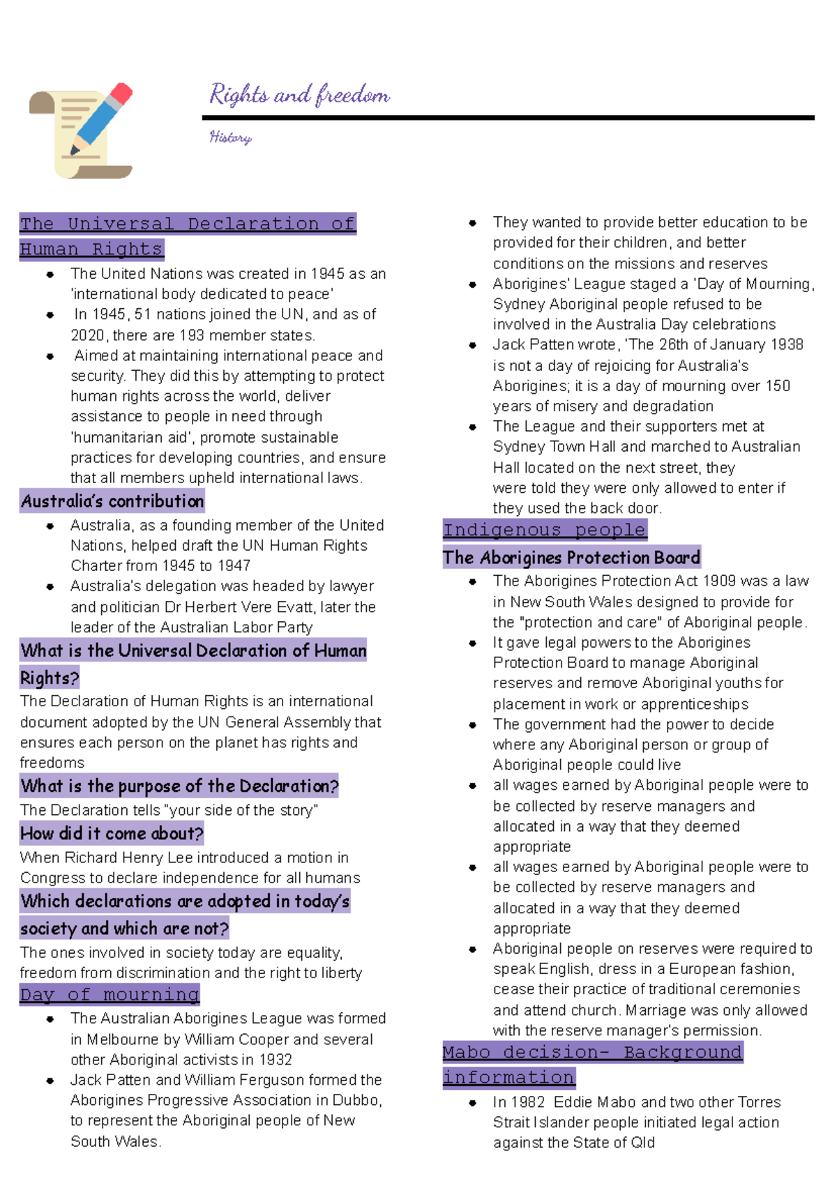 Rights and freedom-History - Histy The Universal Declaration of Human ...