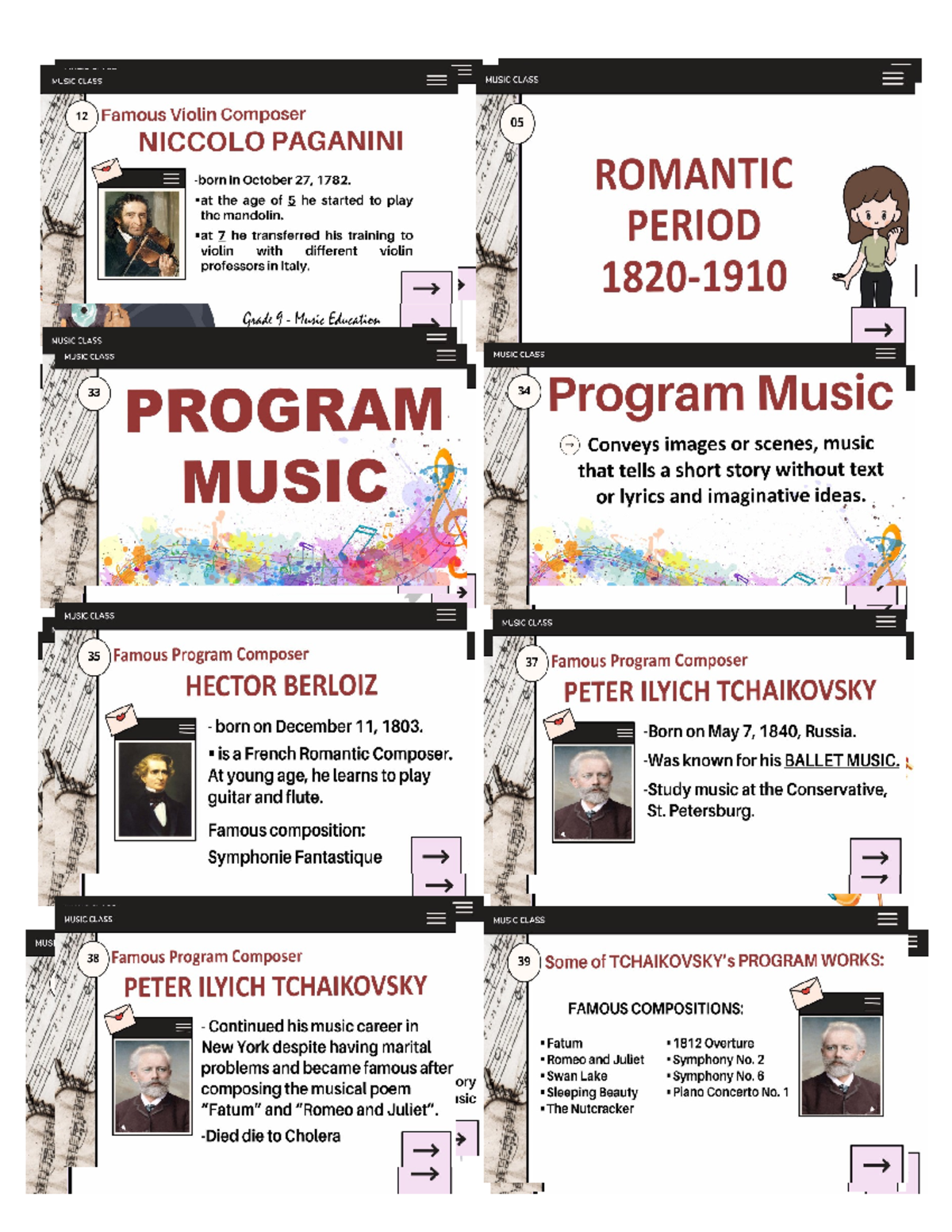 Ahahha - ppt - MUSIC CLASS MUSIC CLASS 12 Famous Violin Composer 05 ...