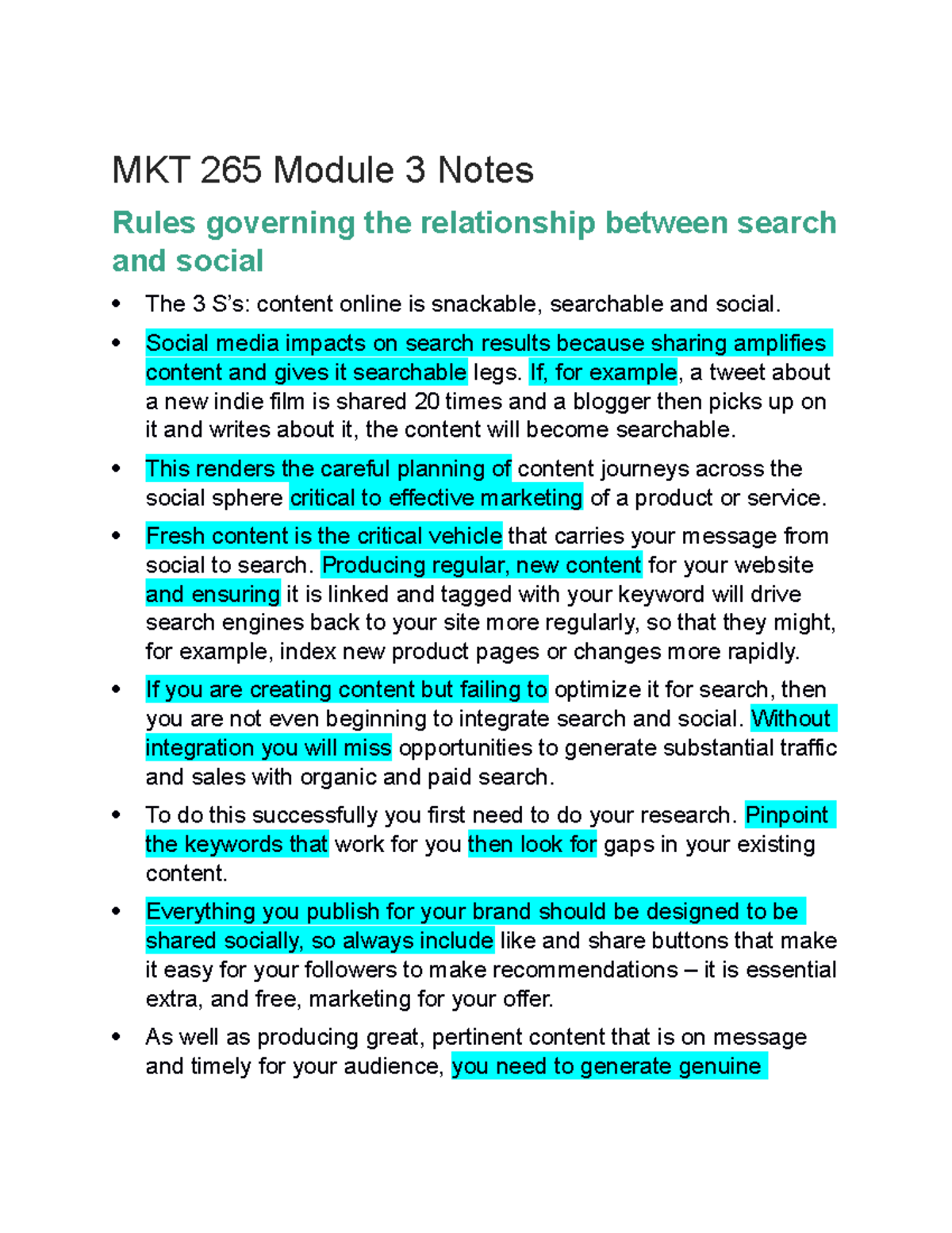 MKT 265 Module 3 Notes CH 2 - MKT 265 Module 3 Notes Rules governing ...
