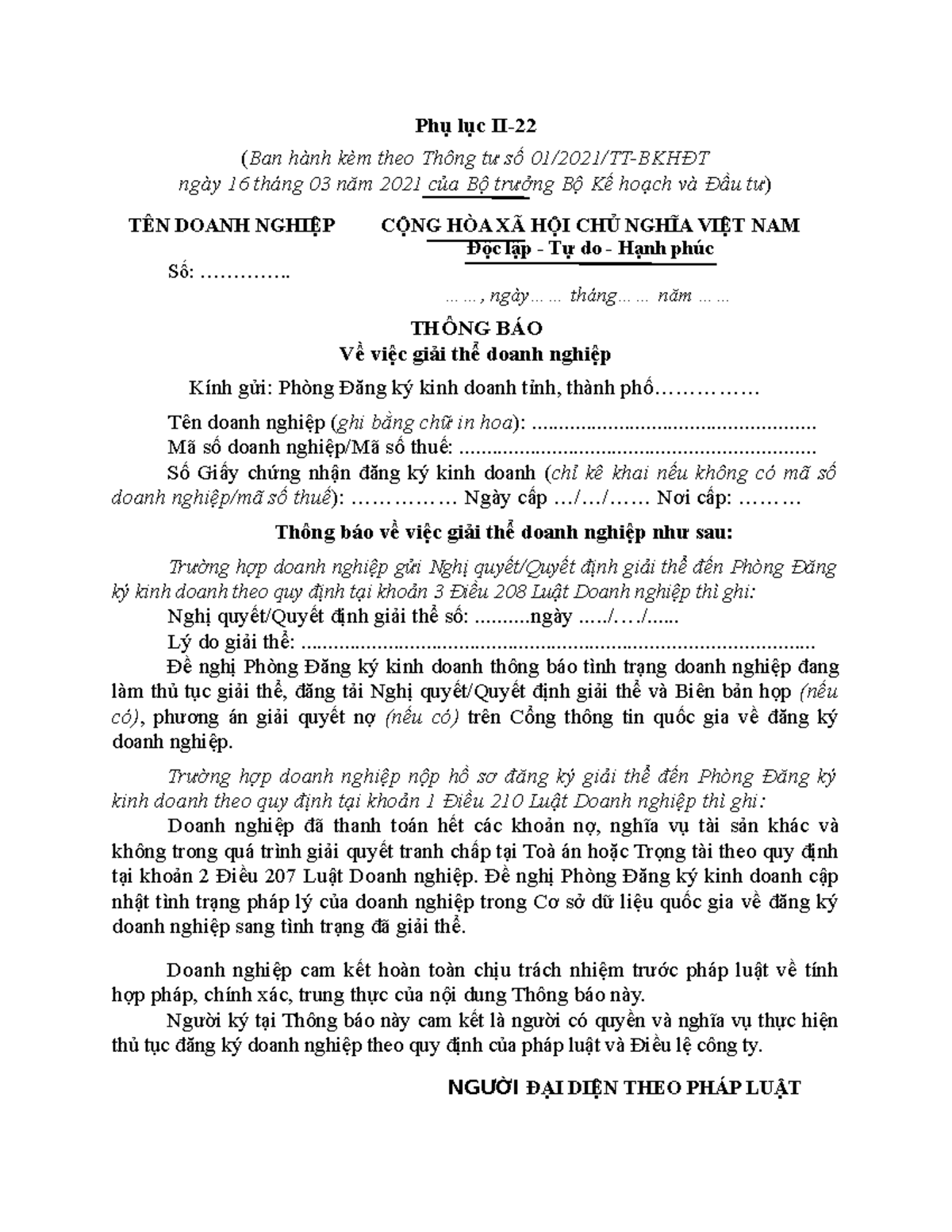 1 14 2022 35 33 337 phu-luc-ii-22 - Phụ lục II- 22 (Ban hành kèm theo Thông tư số 01/2021/TT ...